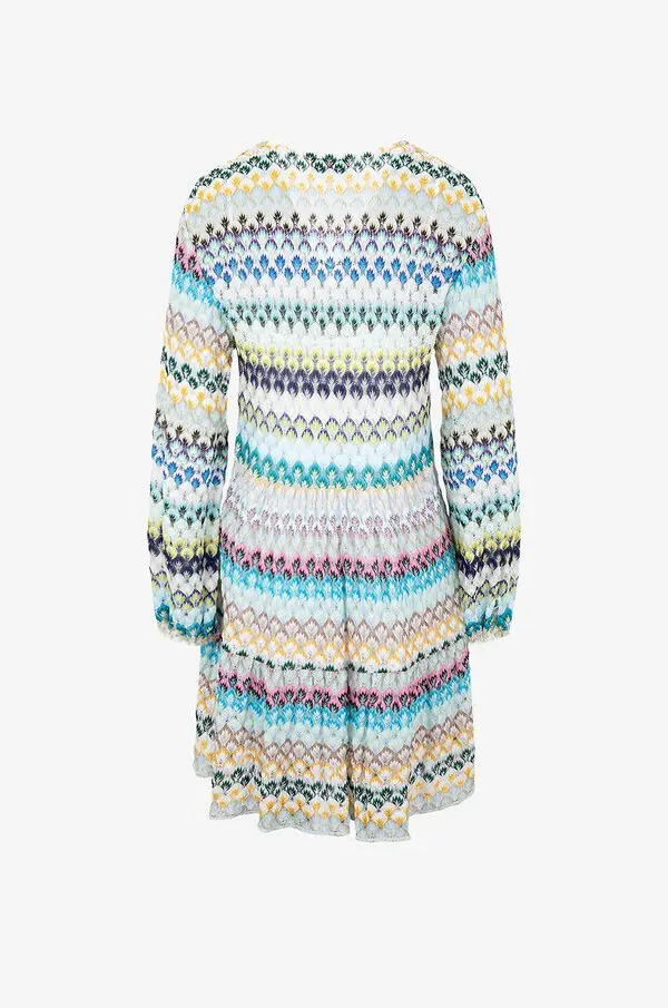 Missoni Flame-patterned Mini Knit Dress