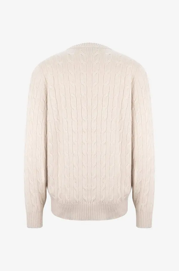 Brunello Cucinelli Crew Neck Long-sleeved Knitwear - White