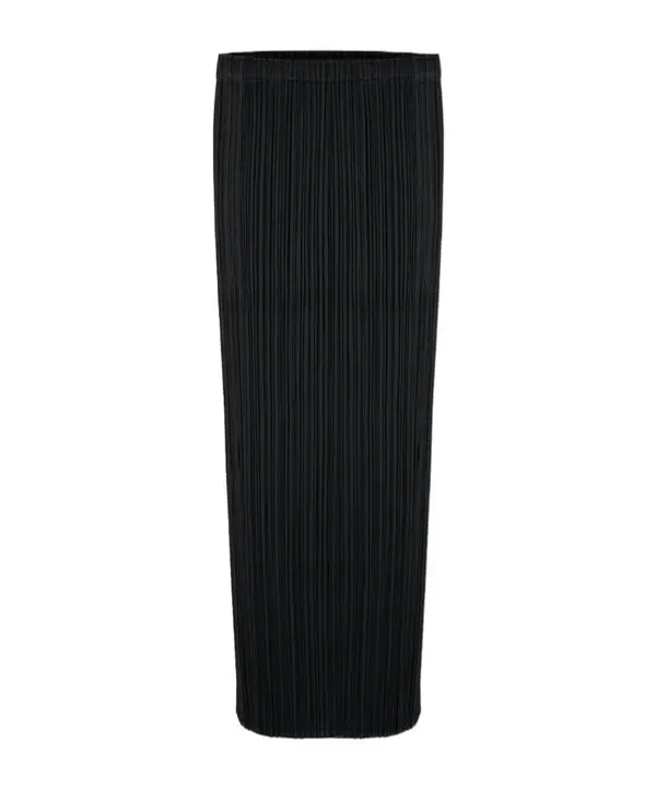 Issey Miyake Pleated Midi Skirt - Black