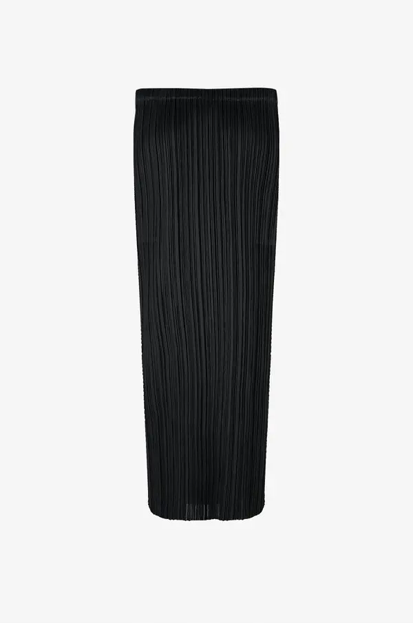 Issey Miyake Pleated Midi Skirt - Black