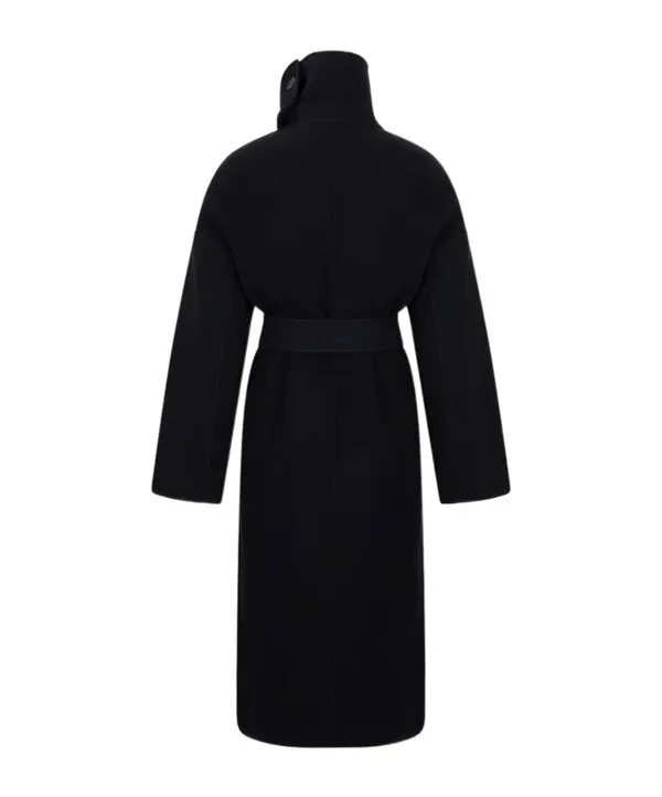 Fabiana Filippi High Collar Belted Long Coat