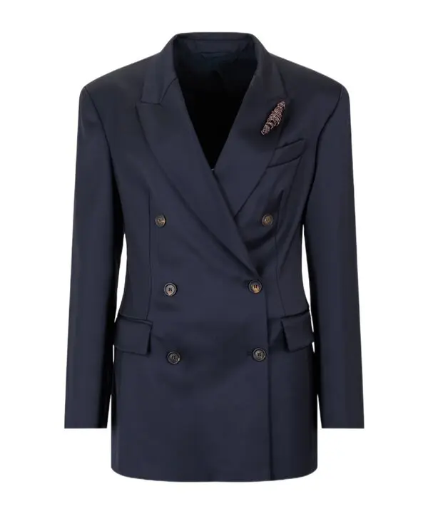 Brunello Cucinelli Lapel Long-sleeved Suit Jacket