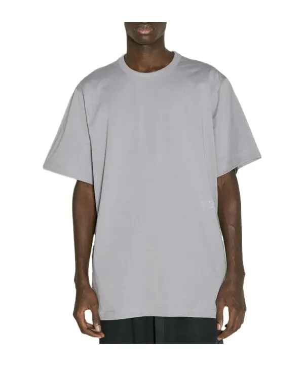 Y3 Crewneck Short-sleeved T-shirt With Logo Decals And Side Pockets