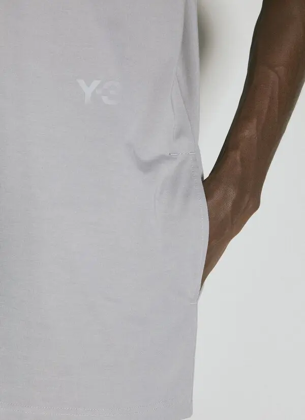 Y3 Crewneck Short-sleeved T-shirt With Logo Decals And Side Pockets