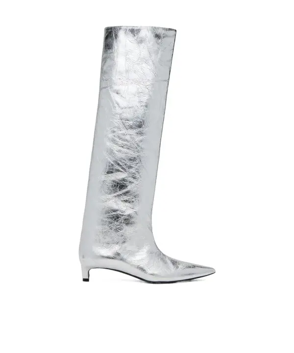 JIL SANDER 30mm Metallic Knee Boots