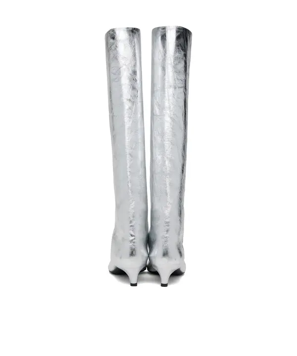 JIL SANDER 30mm Metallic Knee Boots