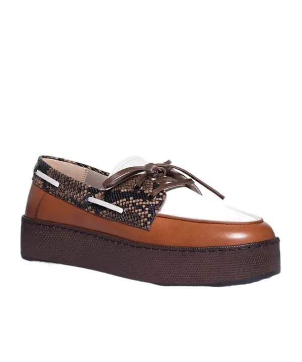 Hogan Lace-up Details Boat Shoes