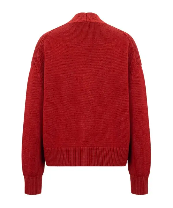Fabiana Filippi Long-sleeved Knitted Cardigan - Red
