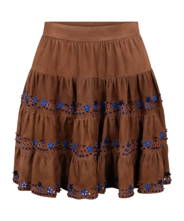 Ermanno Scervino Embroidered Layered Mini Skirt