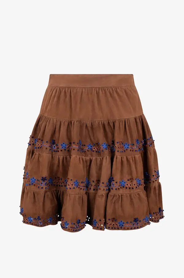 Ermanno Scervino Embroidered Layered Mini Skirt