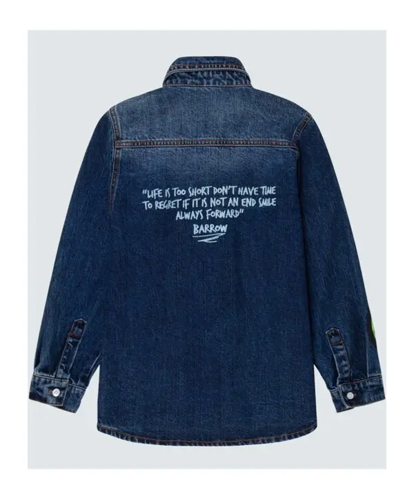BARROW Logo-print Denim Jacket