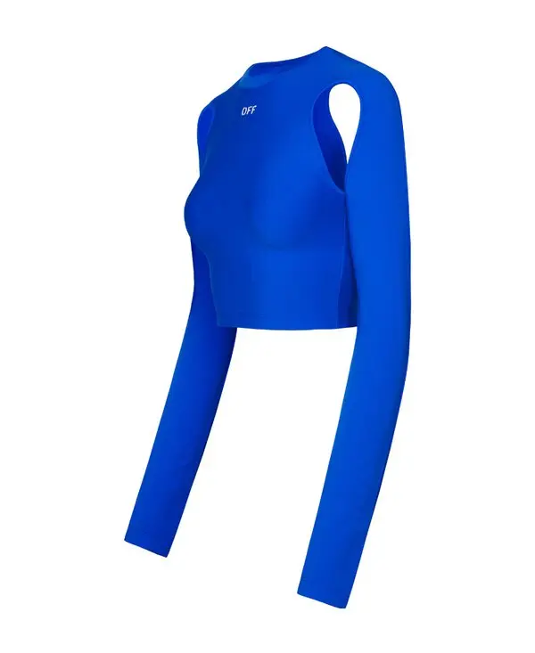 Off-White Crewneck Cut-out Long Sleeve Top