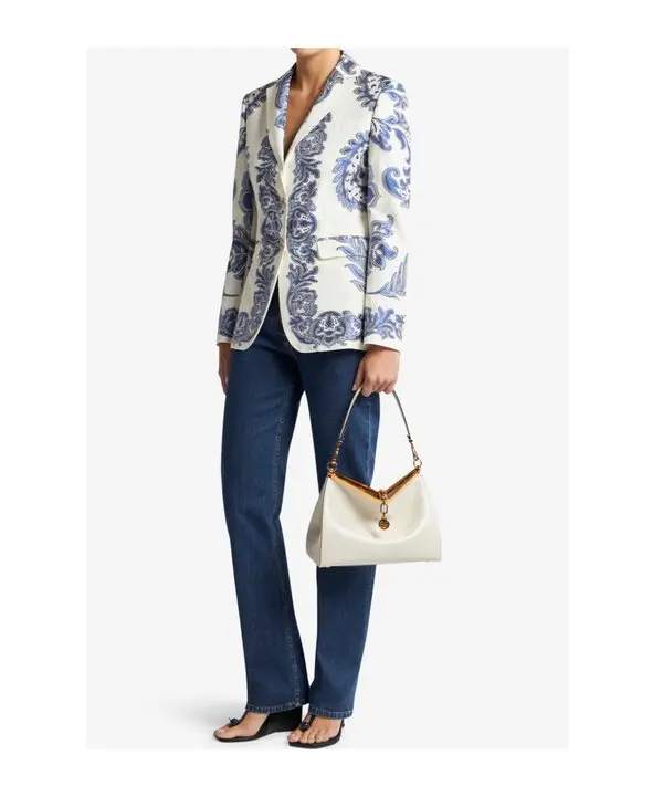 Etro Jacket With Fil Coupé Jacquard Floral Motif