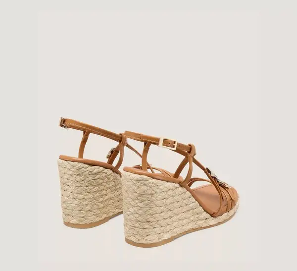 STUART WEITZMAN Straw Wedge Sandals