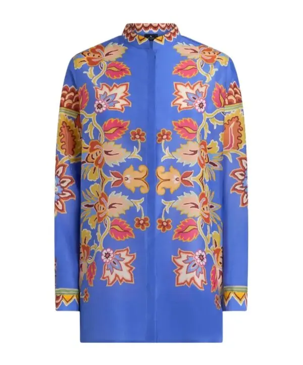 Etro Printed Cotton And Silk Shirt