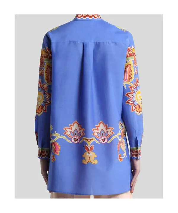Etro Printed Cotton And Silk Shirt