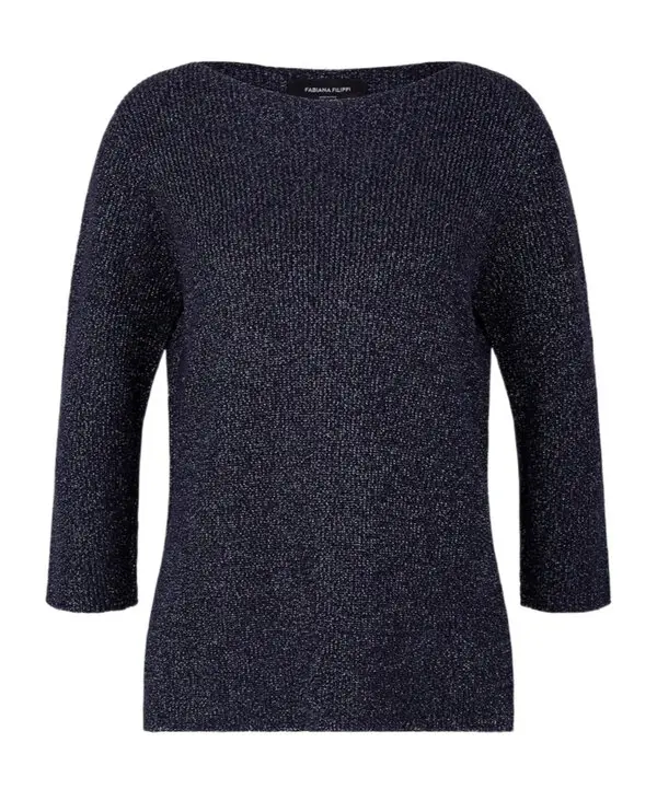 Fabiana Filippi Crew Neck Knitwear - Blu Notte