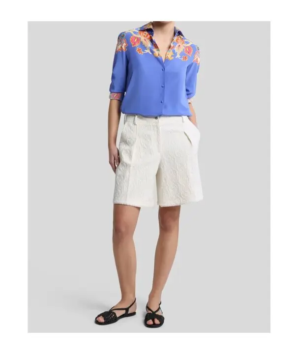 Etro Printed Crepe De Chine Shirt