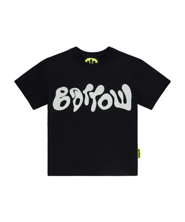 BARROW Flocked Logo Cotton T-shirt