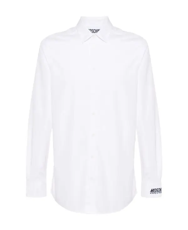 Moschino Logo-embroidered Cotton Shirt