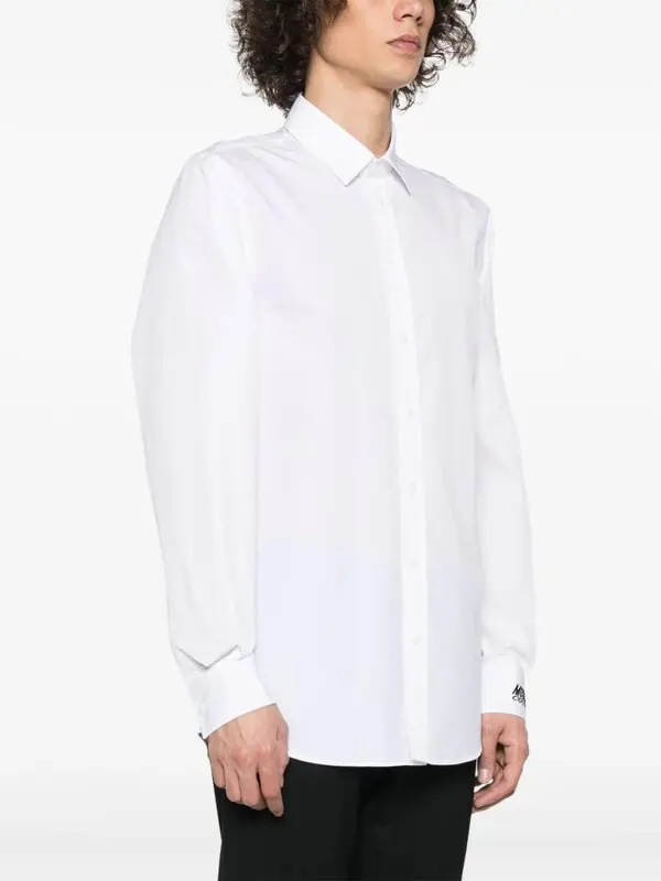 Moschino Logo-embroidered Cotton Shirt