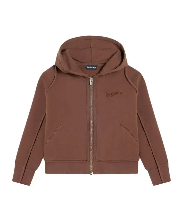 Jacquemus Zipper Hoodie With Lettering