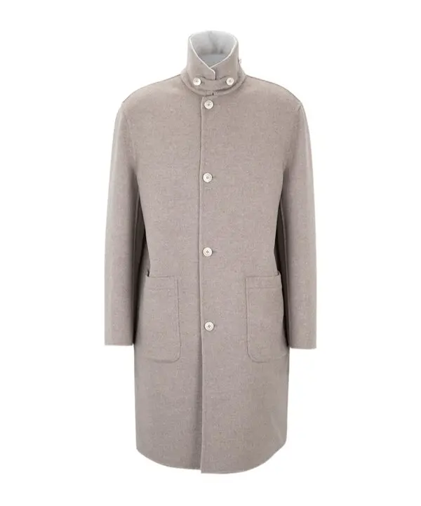 Brunello Cucinelli High-necked Long-sleeved Coat