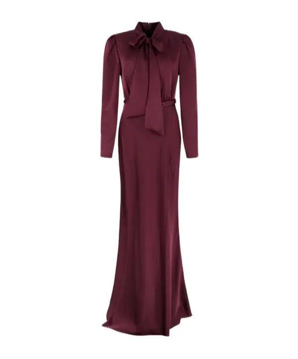 SELF-PORTRAIT Satin Maxi Dress