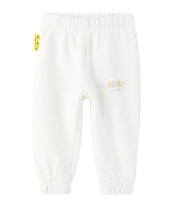 Off-White Logo-embroidered Cotton Track Pants - White