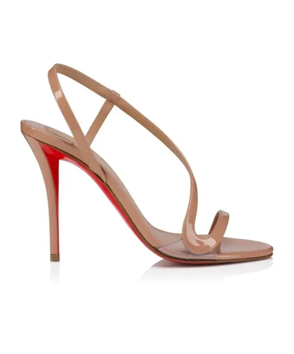CHRISTIAN LOUBOUTIN Wave Strap Heeled Sandals - Brown