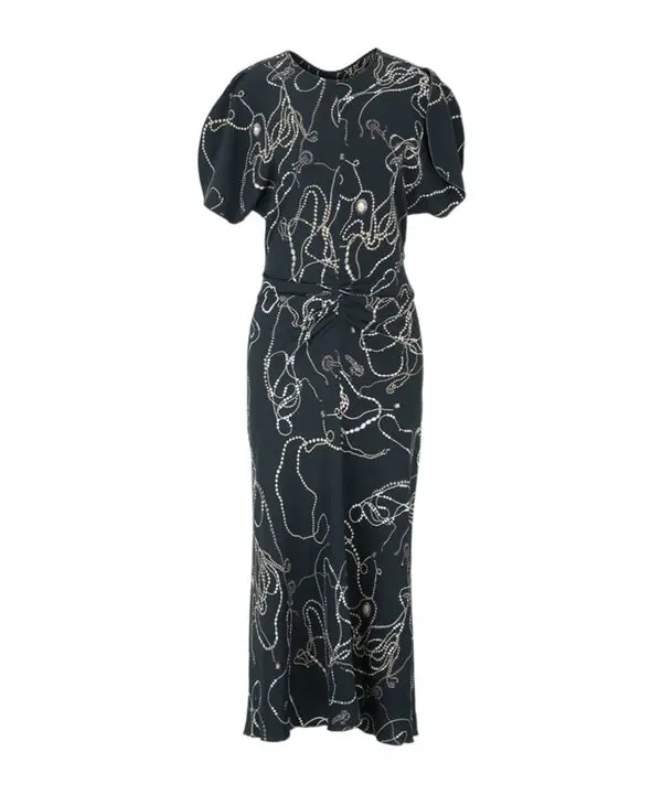 Victoria Beckham Printed Midi Dress