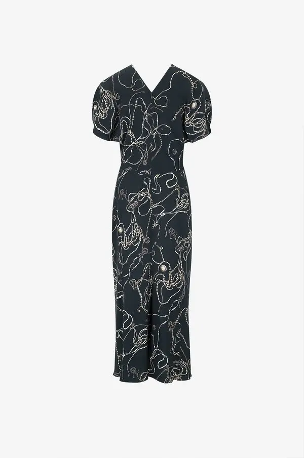 Victoria Beckham Printed Midi Dress