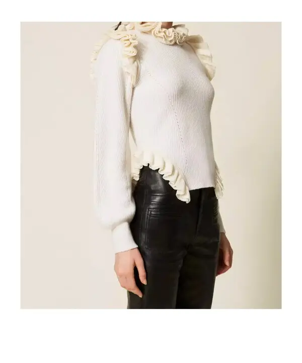 TWINSET Ruffled-trim Jumper