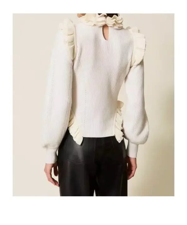 TWINSET Ruffled-trim Jumper