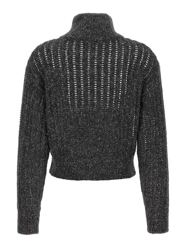 Brunello Cucinelli Lurex-detail Zip-up Cardigan