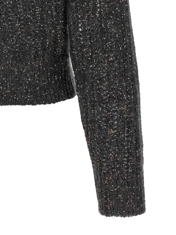 Brunello Cucinelli Lurex-detail Zip-up Cardigan