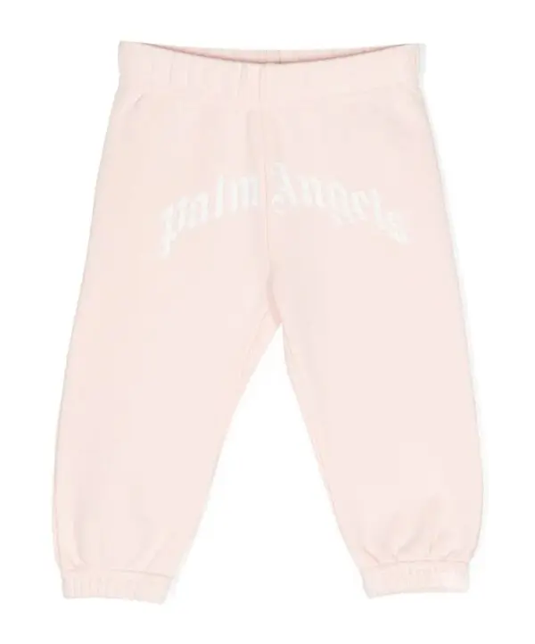 Palm Angels Curved-logo Cotton Jogging Bottoms