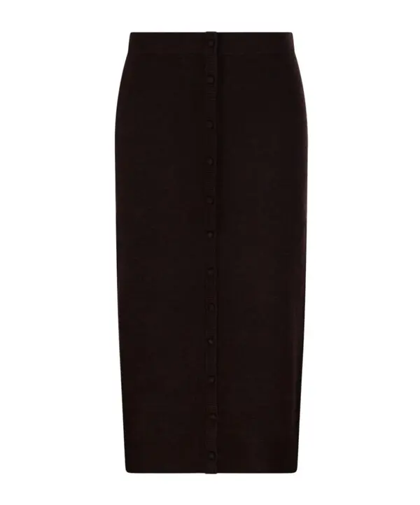 Victoria Beckham Button-decorated Midi Skirt
