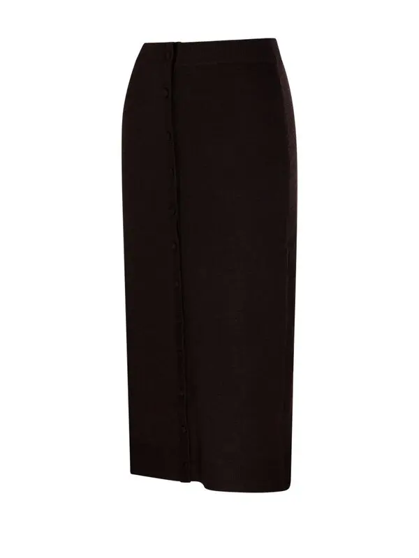 Victoria Beckham Button-decorated Midi Skirt