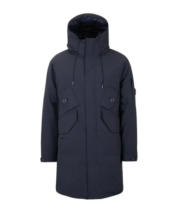 C.P. COMPANY Hooded Pocket Coat - Black