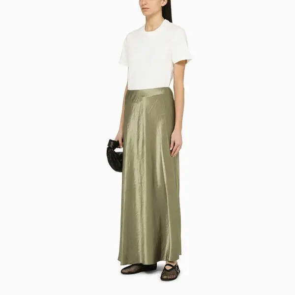 Vince Crinkled-finish Satin Maxi Skirt