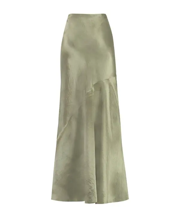 Vince Crinkled-finish Satin Maxi Skirt - No
