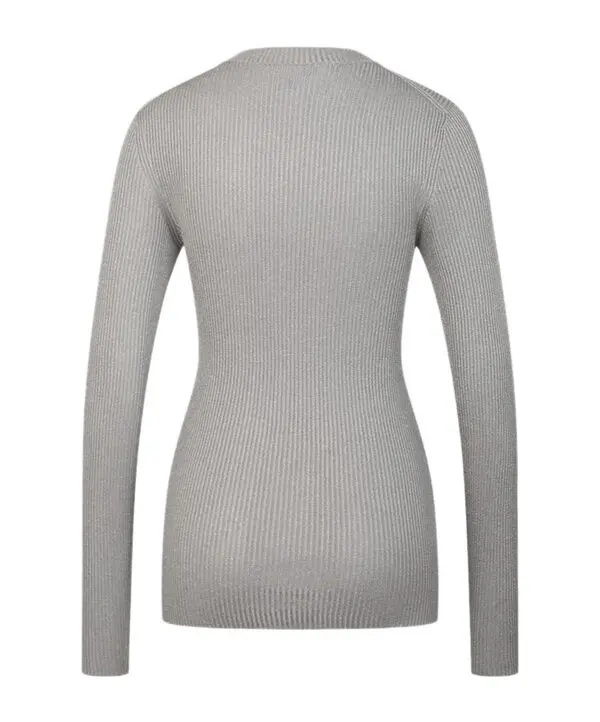 Fabiana Filippi Ribbed Knit Long Sleeve Pullover - Roccia