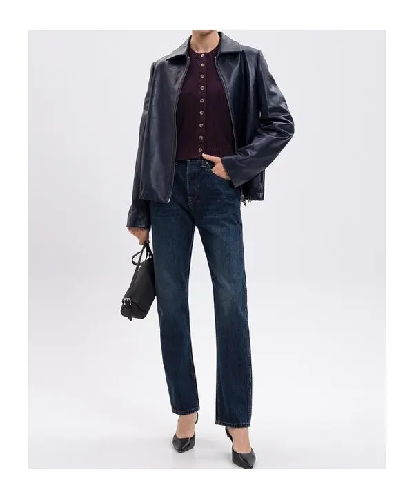 Khaite Jackson Zip Leather Jacket