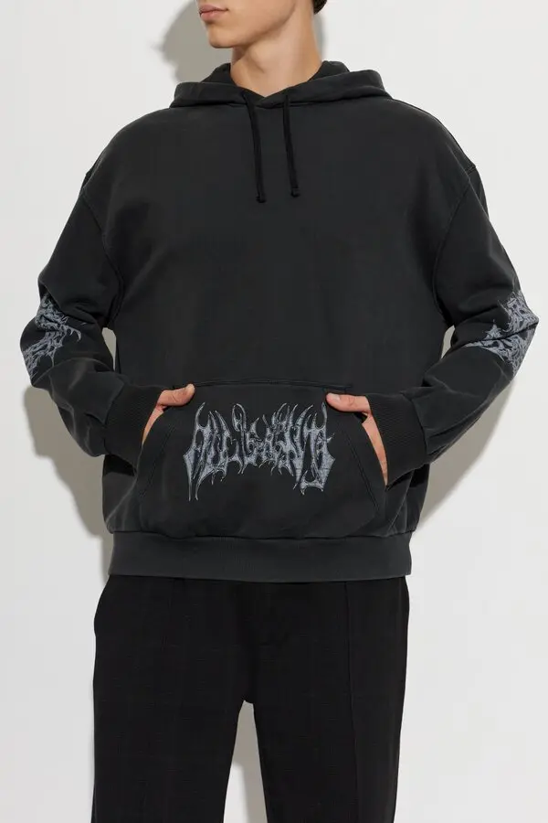 ALLSAINTS Long Sleeve Hooded Sweatshirt With Graphic Detail