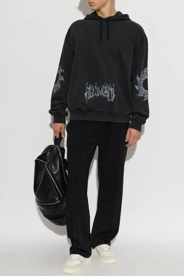 ALLSAINTS Long Sleeve Hooded Sweatshirt With Graphic Detail
