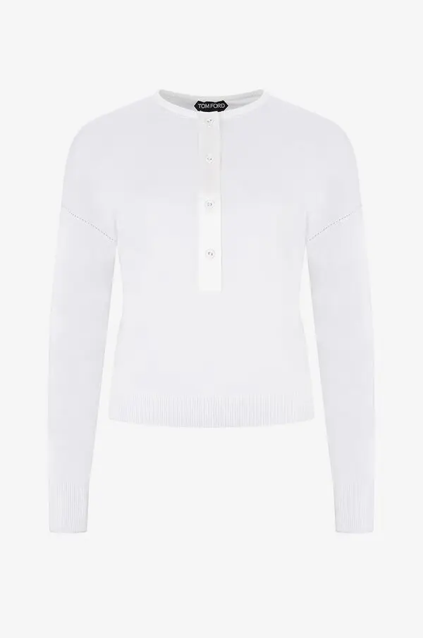 TOM FORD Drop-shoulder Tops - White
