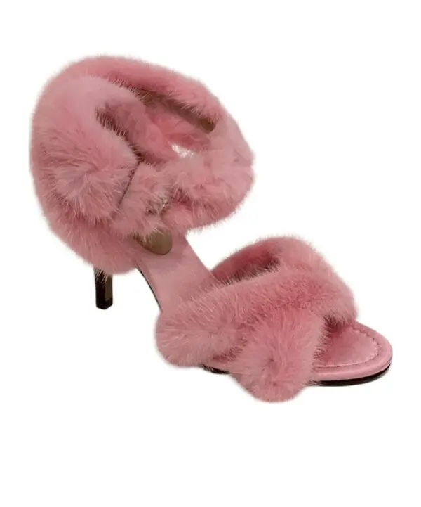 Valentino Garavani Plush High-heeled Sandals