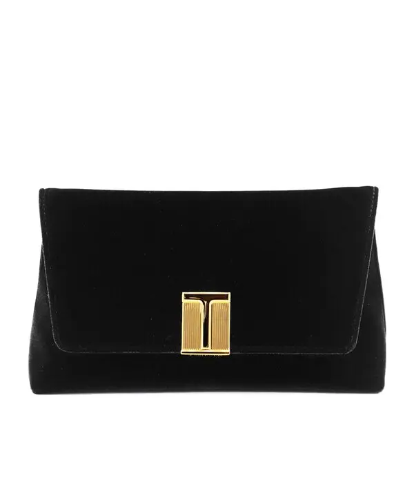TOM FORD Logo Plaque Chain Linked Shoulder Bags - Black