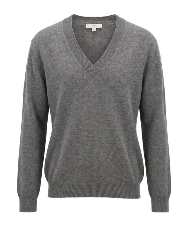 Malo Long-sleeved V-neck Sweater - Roccia